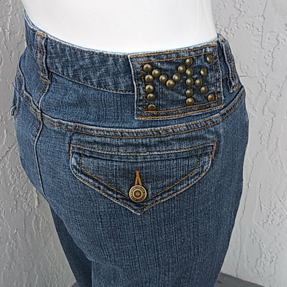 Michael Kors | Jeans | Michael Kors Bronze Studded Mk Logo Jeans | Poshmark